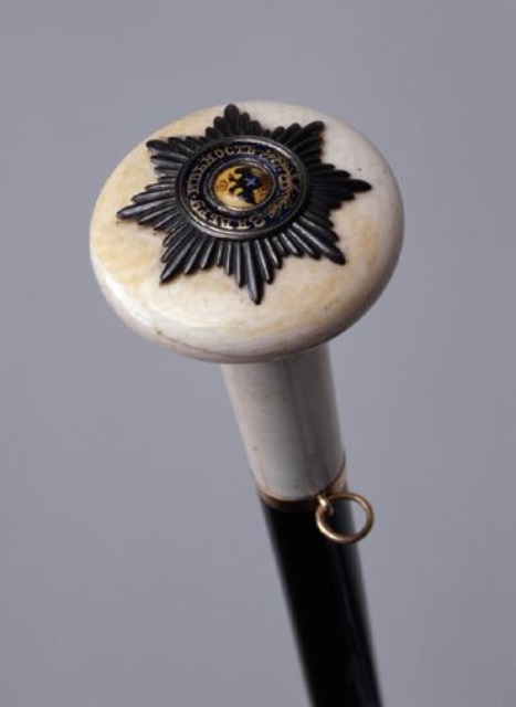 Cane of Grand Master of Ceremonies with the knob of the Order of St ...